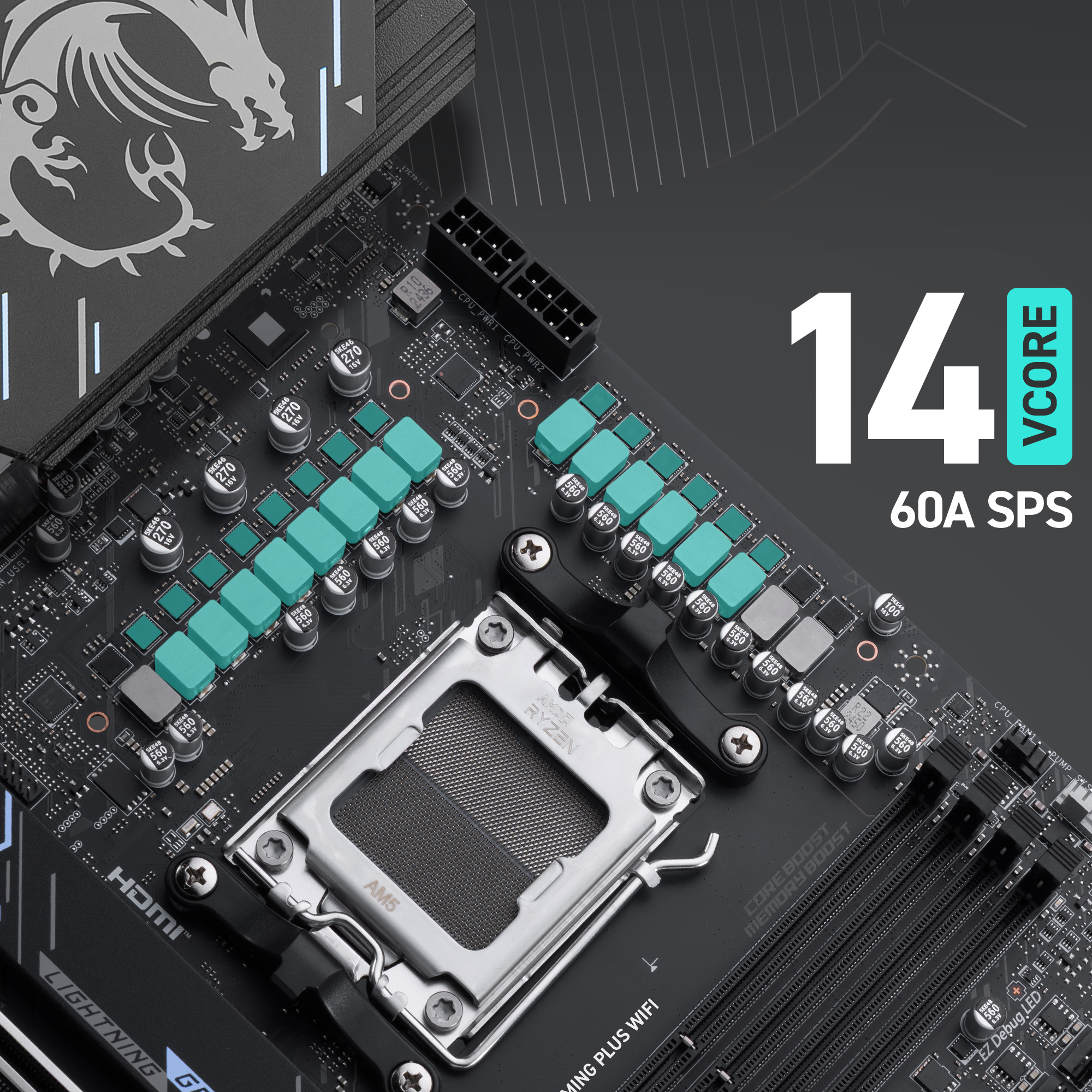 MSI X870E GAMING PLUS WIFI AM5 AMD X870E SATA 6GB/S 5G LAN DDR5 M.2 Wi-Fi 7 include USB 40G port ...